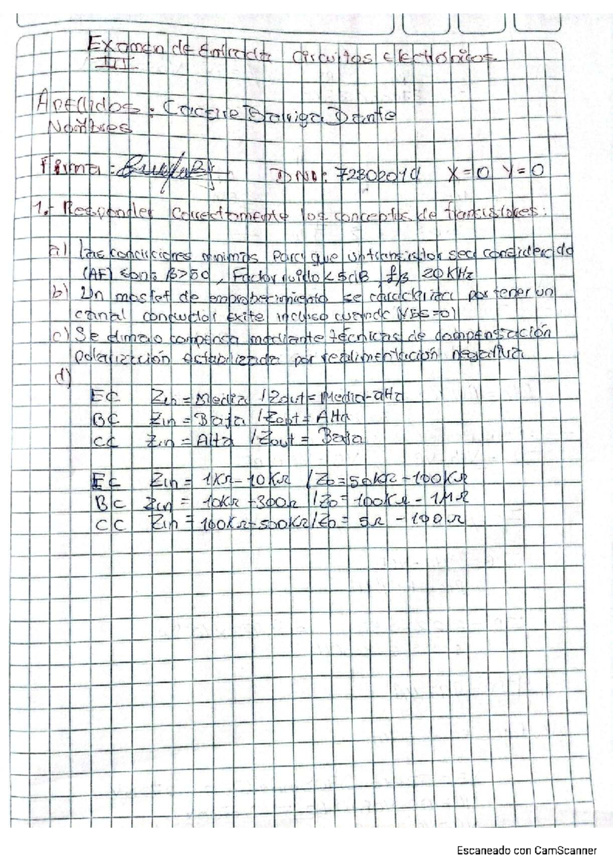 Examen de Entrada Circuitos Electrónicos - ASDASDD - Studocu