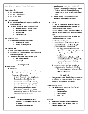 Chapter 4 - Revenue Cycle - CHAPTER 4 SALES ORDER PROCEDURES include the tasks involved in ...