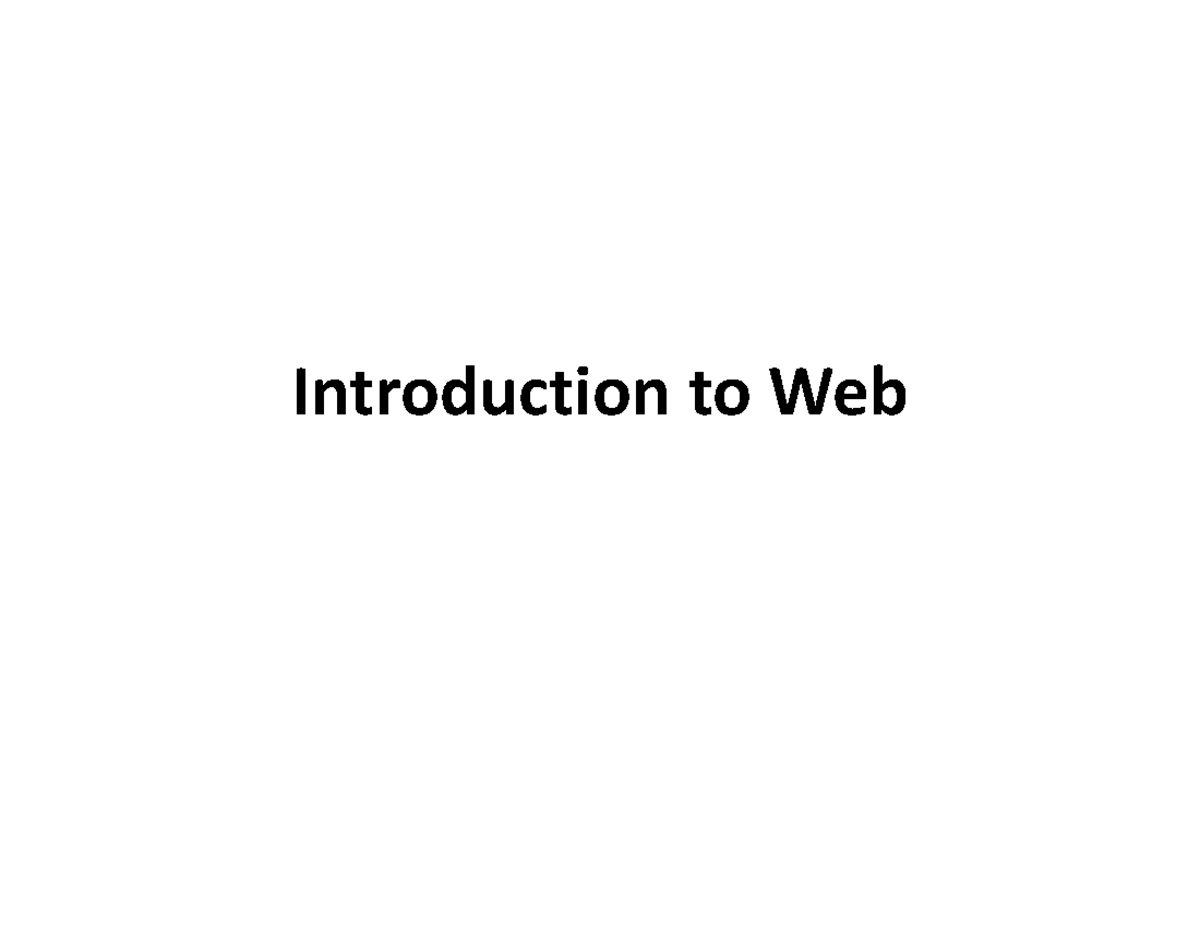 KCA 021 - Unit 1a - Class Notes - Introduction to Web Unit- Web Page ...