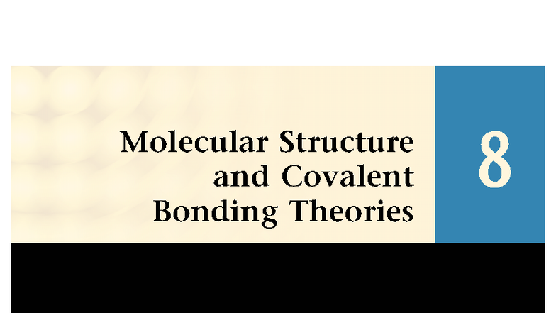 Chapter 8: Molecular Structure & Covalent Bonding Theories (VB Theory ...