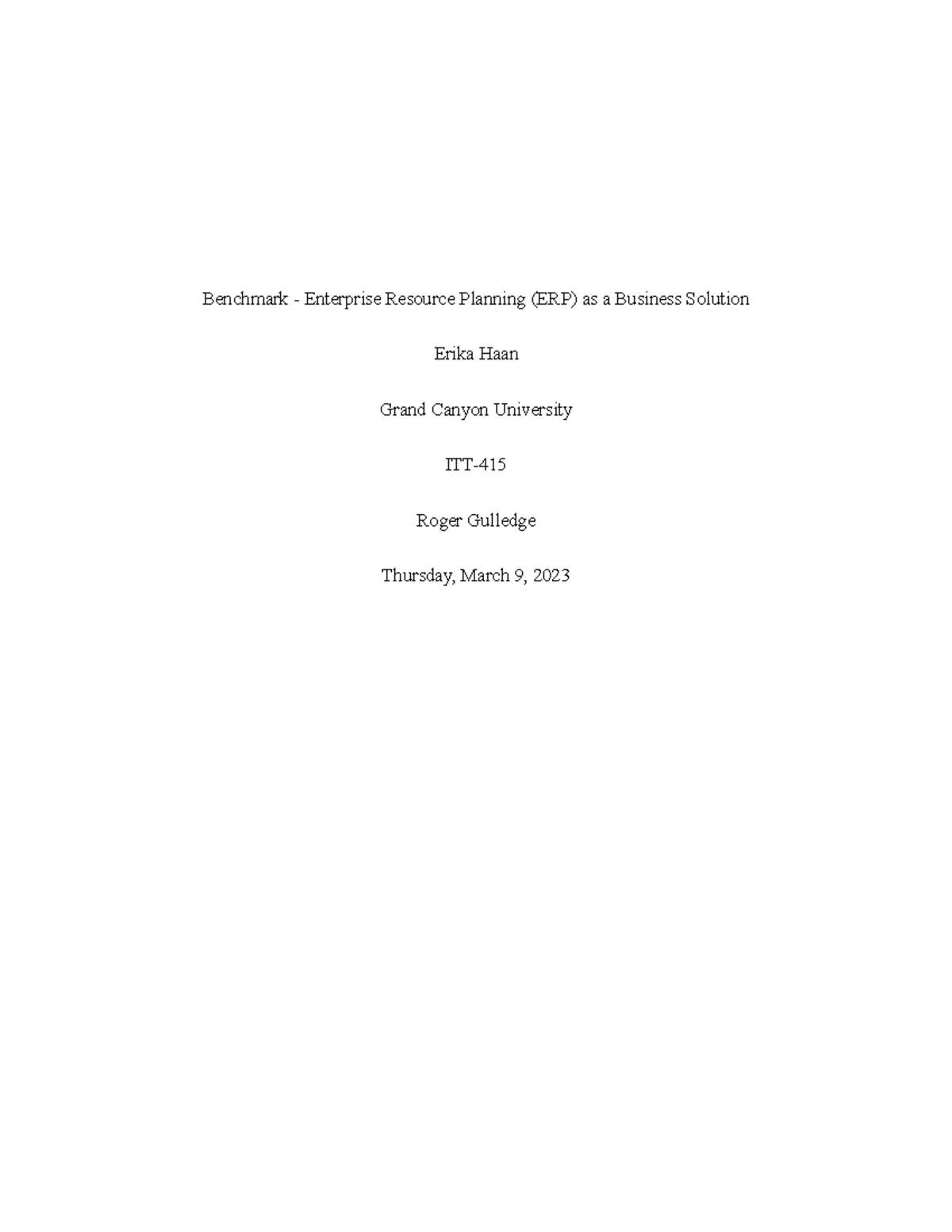 Benchmark-ERP as a Buisness Solution - Benchmark - Enterprise Resource ...