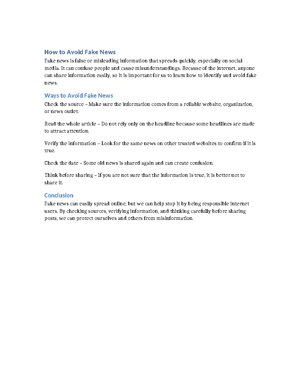 How to Identify and Avoid Fake News: A Guide - Studocu