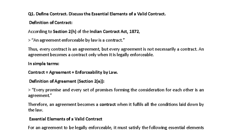 LAW101: Contract Essentials and Validity - A Comprehensive Overview ...