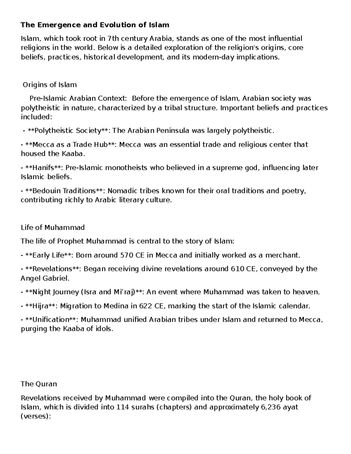 Exploring the Foundations of Islam: Beliefs, Practices, and History ...