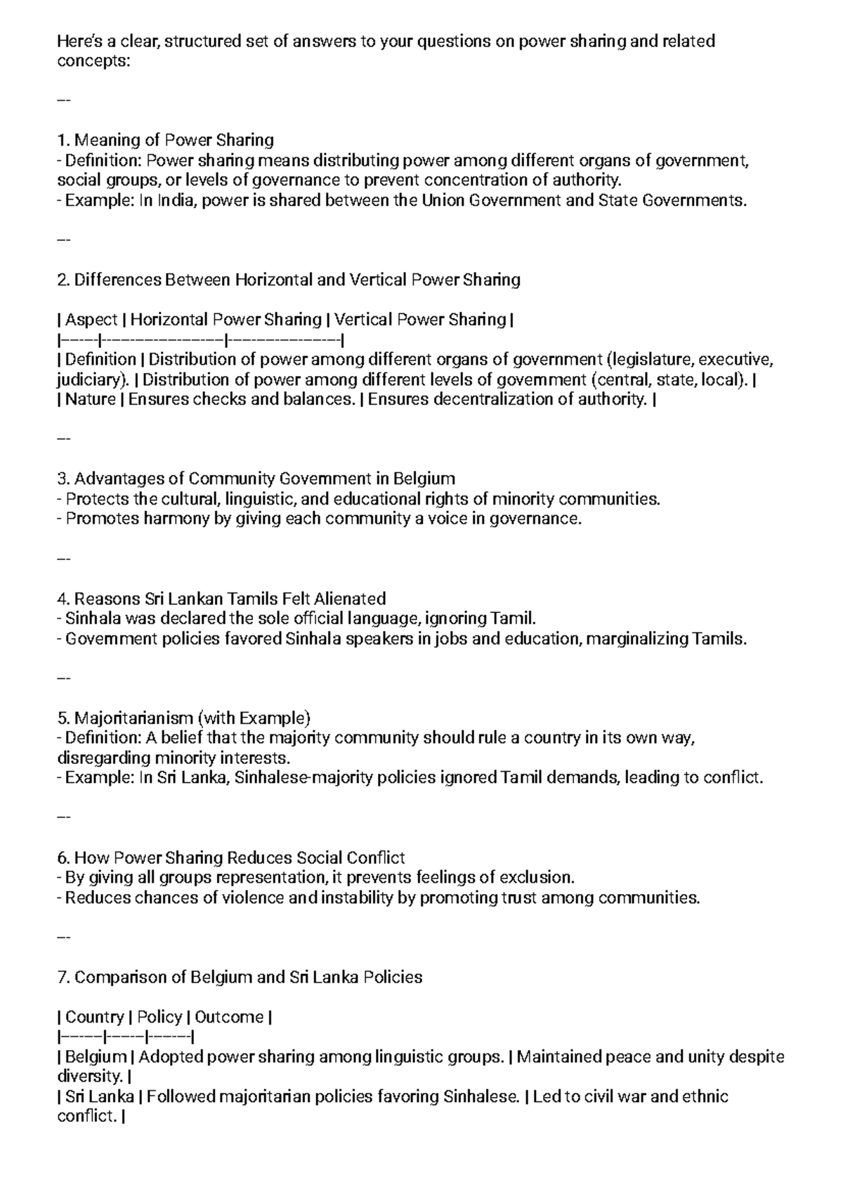 Power Sharing Concepts: A Structured Overview for PS101 - Studocu