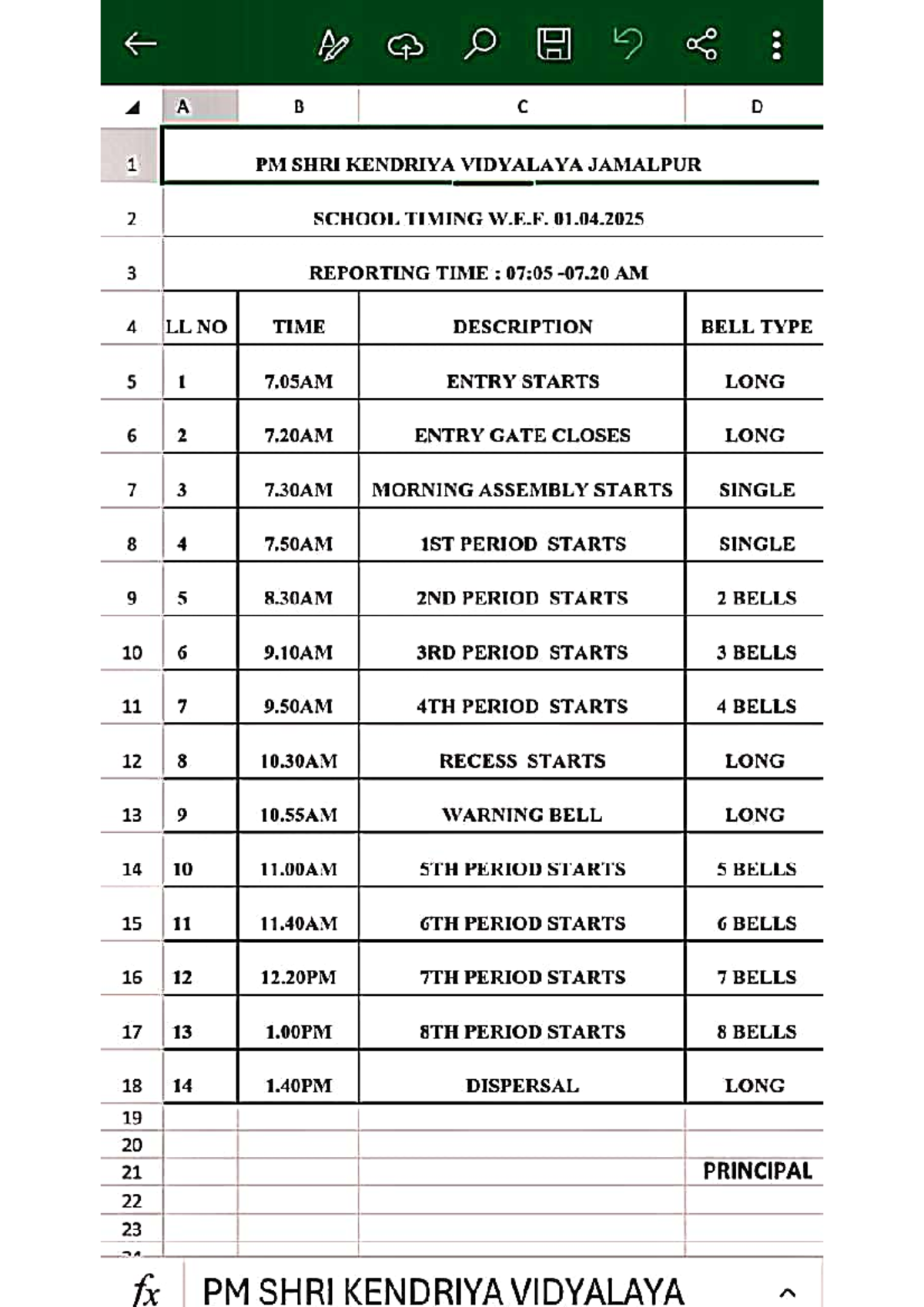 KVS A D 3 PM School Timing Schedule W.E.F. 01.04.2025 - Studocu