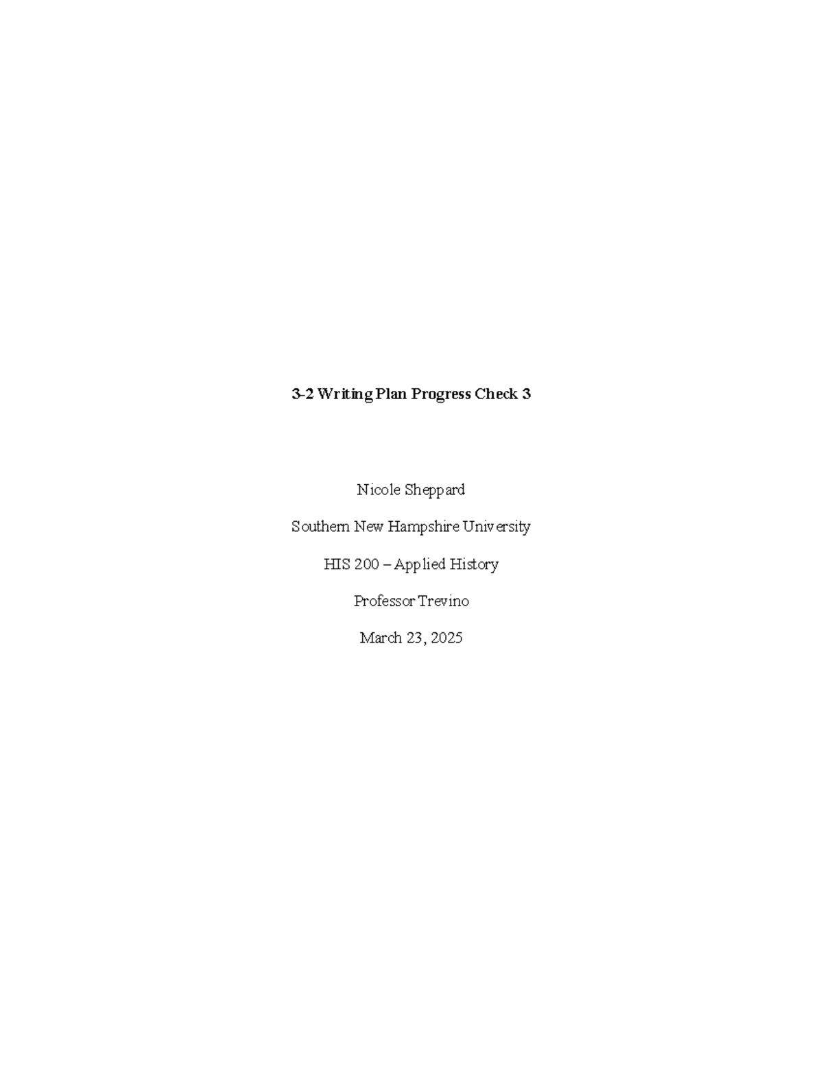HIS 200 Writing Plan Progress Check 3: The Trail of Tears Analysis ...