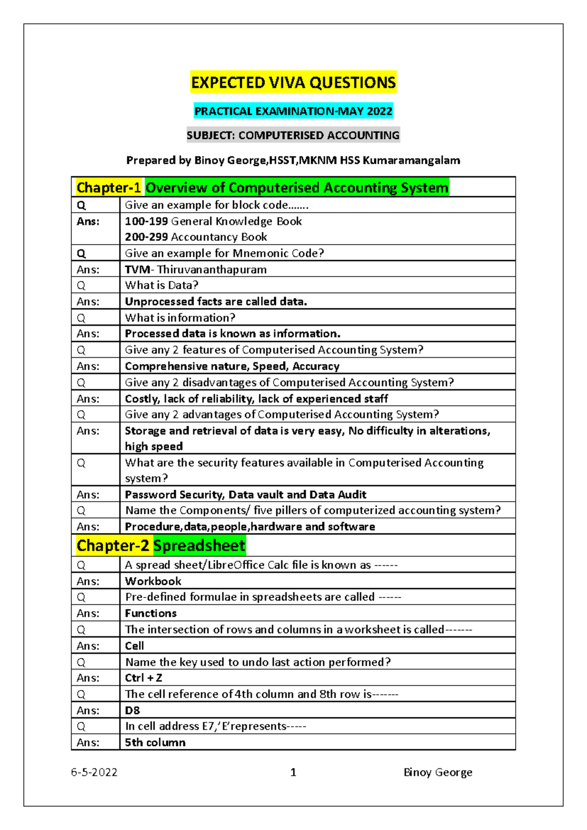 VIVA Expected Questions - EXPECTED VIVA QUESTIONS PRACTICAL EXAMINATION ...