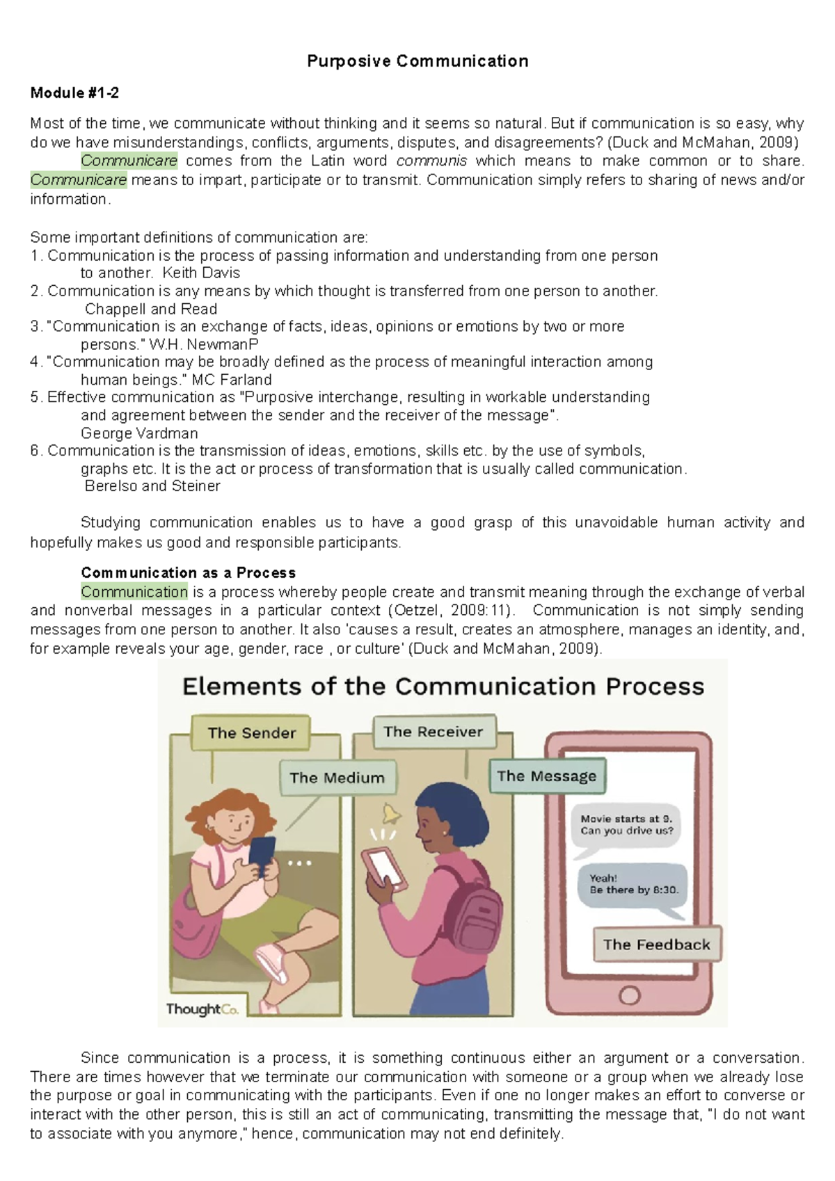 Purposive Communication m Odule #1-6 Notes - Purposive Communication ...