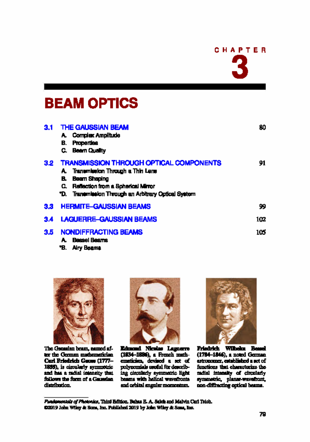 CHAPTER 3: BEAM OPTICS - GAUSSIAN BEAM AND OPTICAL COMPONENTS - Studocu