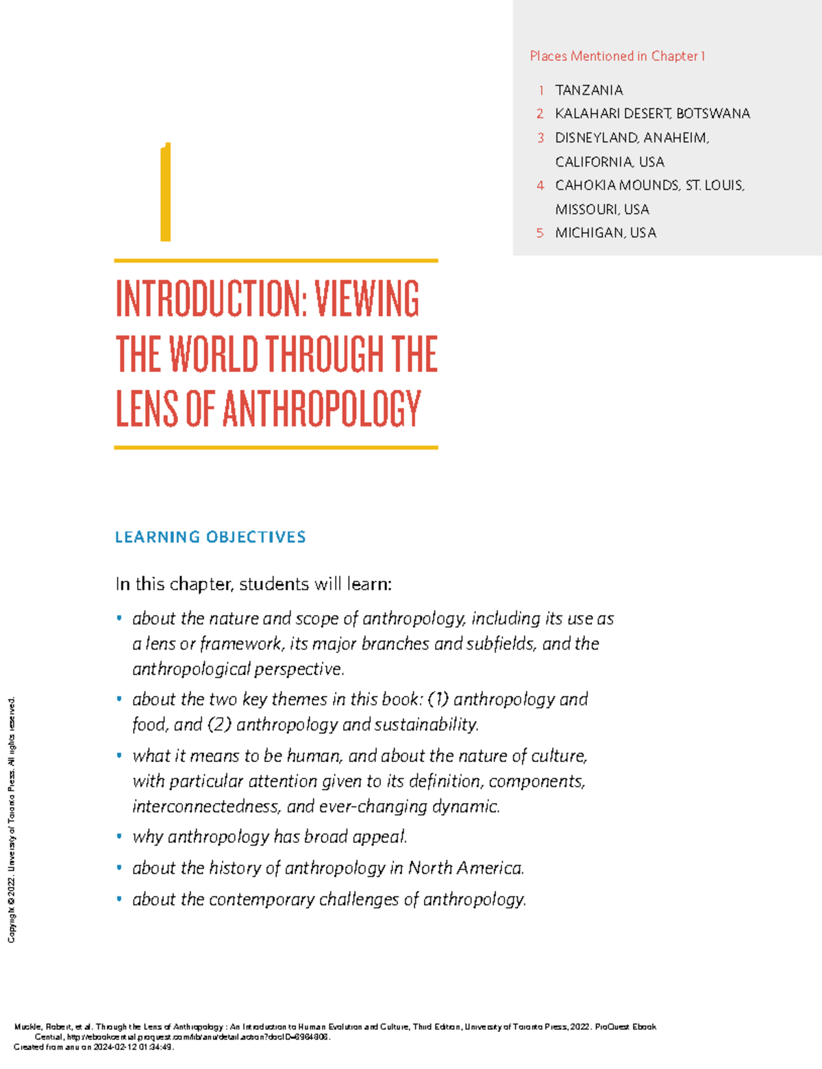 Through the Lens of Anthropology (Chapter 1) - INTRODUCTION: VIEWING ...