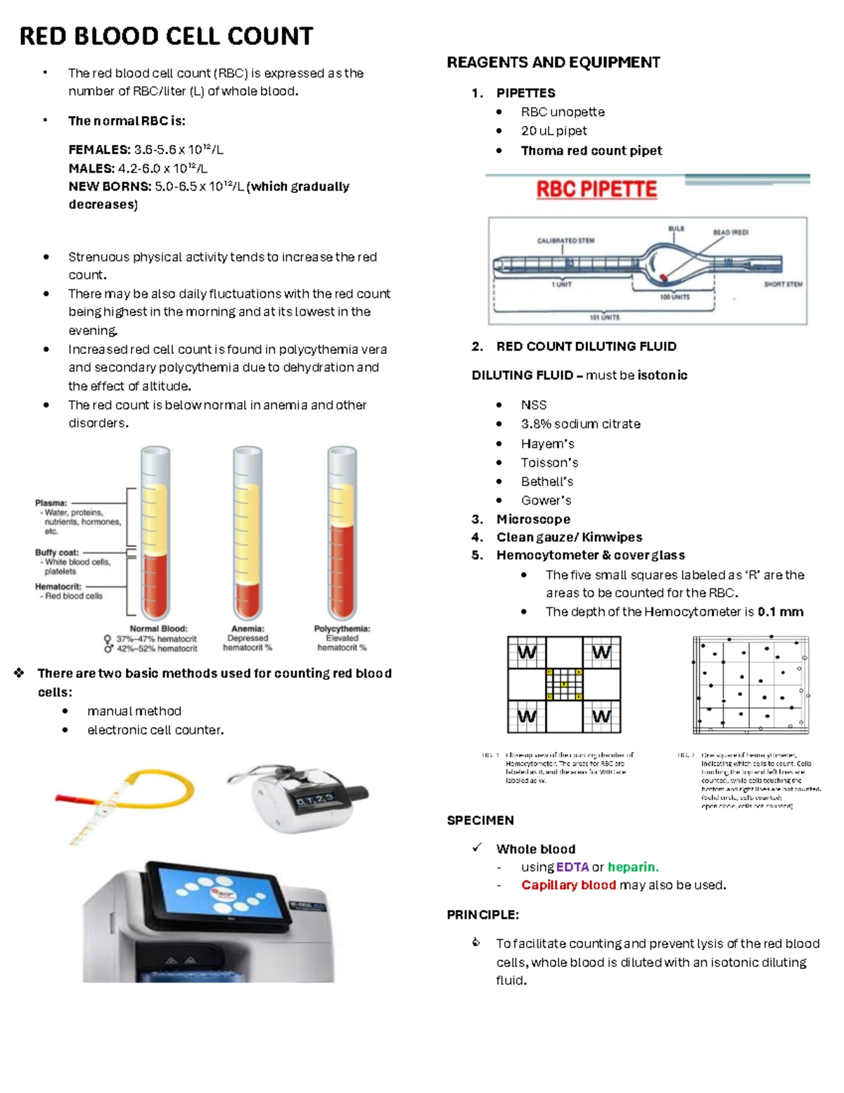 WBC Differential Count & Reticulocyte Analysis Guide - Studocu