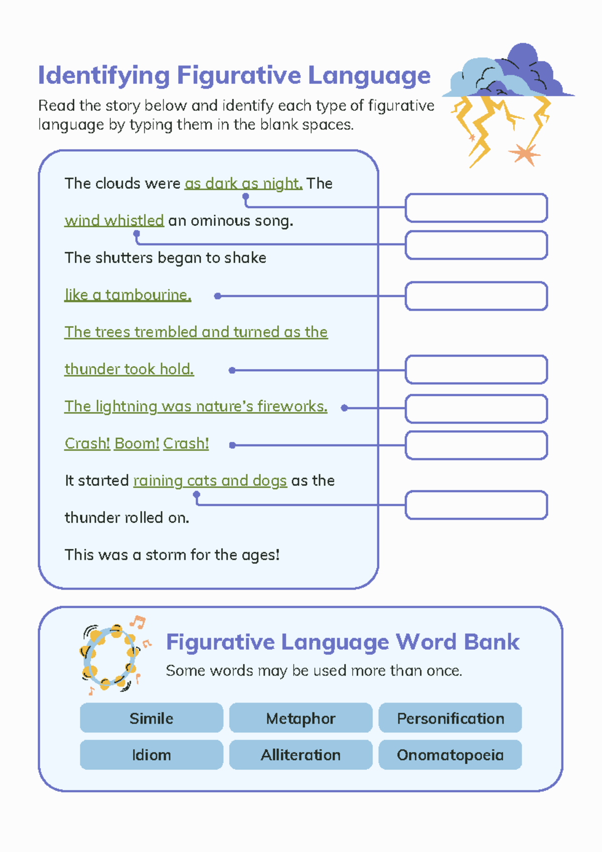 Language Features Activity 3: Identifying Figurative Language - Studocu