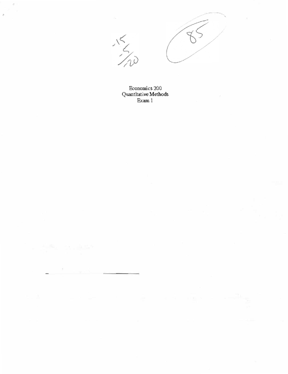 Econ 200 - Quantitative Methods - Exam 1 Study Guide - Studocu