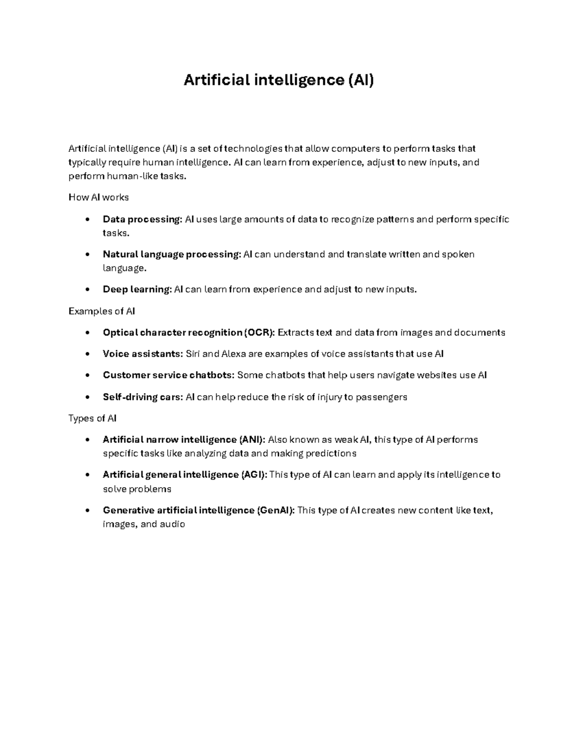 AI - A short summary to the introduction of AI - Artificial ...
