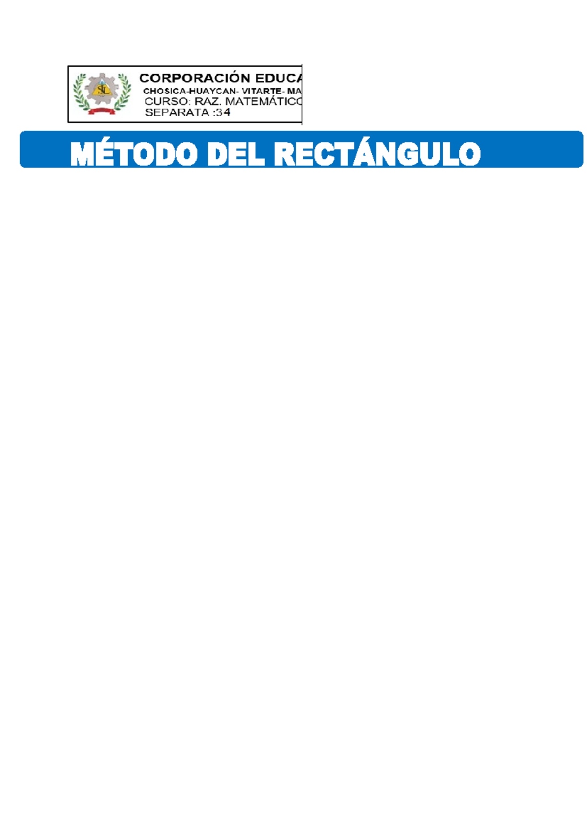 Método del Rectángulo para Primer Grado de Secundaria - Ejercicios y ...