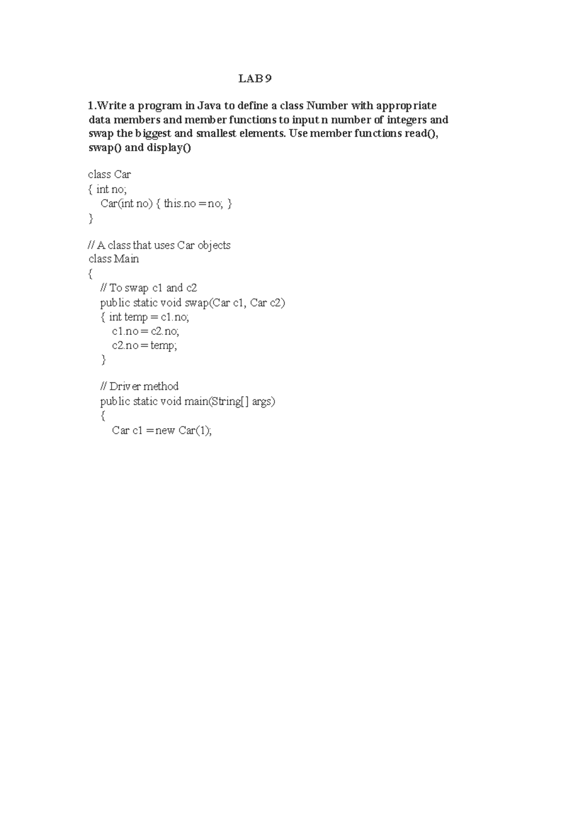 Write a program in java using inheritance - LAB 9 1 a program in Java ...