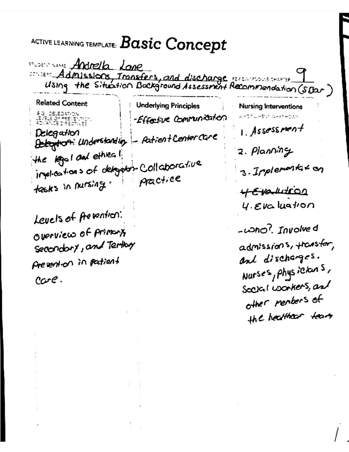 ACTIVE LEARNING TEMPLATE: ATI Remediation Proctor Guide for Nursing ...