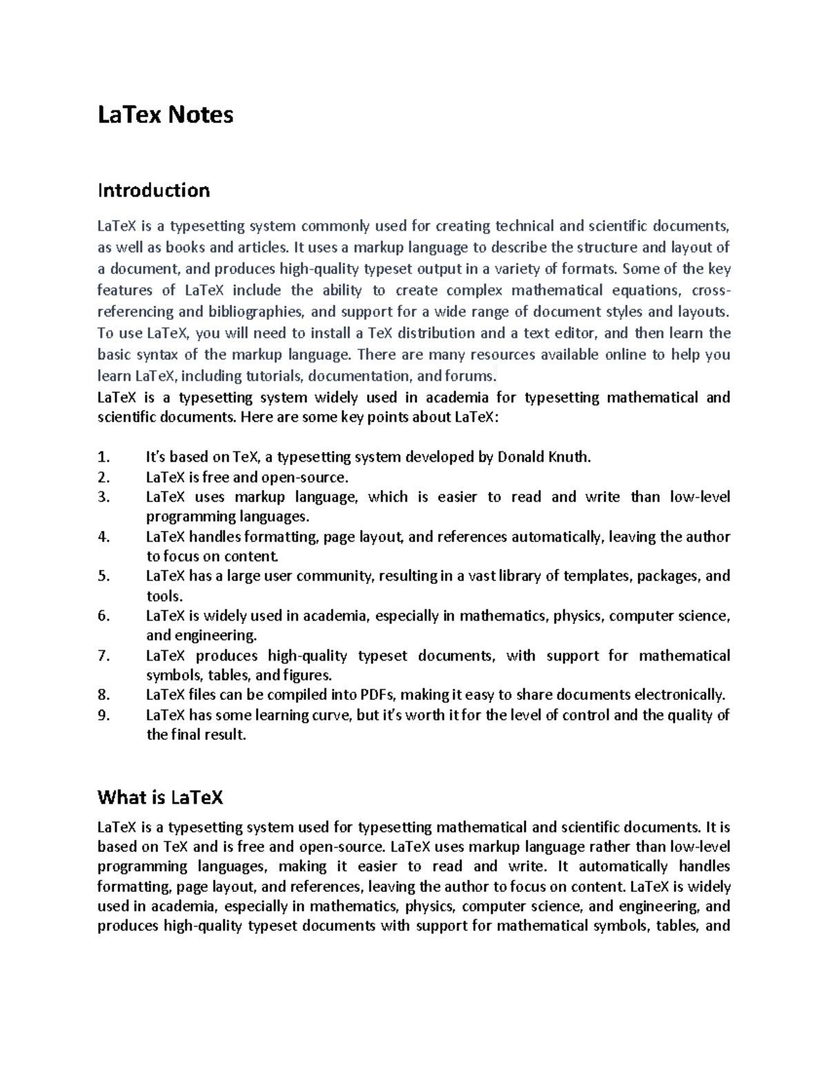LaTeX Notes - Module V: Structure, Formatting, and Layout Guide - Studocu