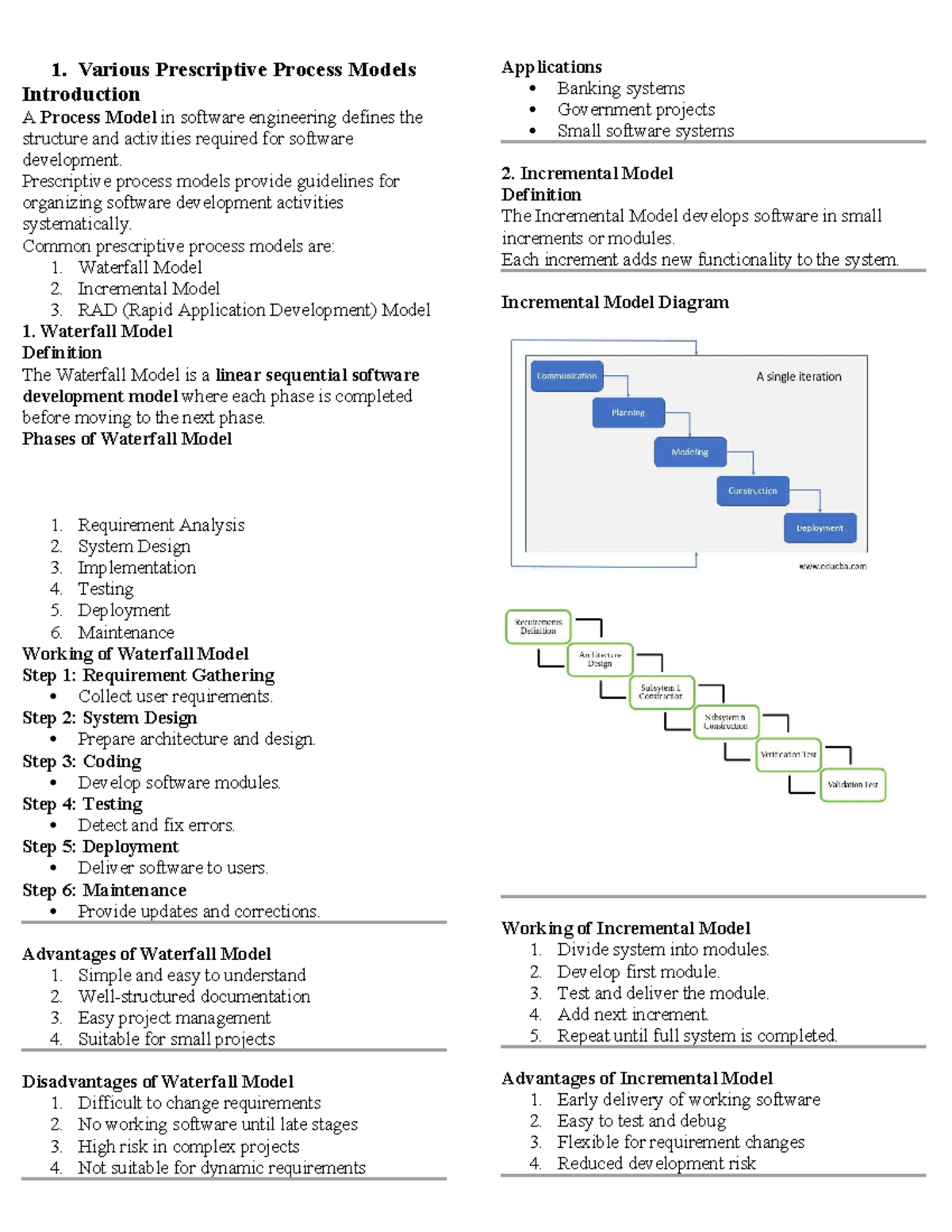Software Engineering Process Models: Waterfall, Incremental, and RAD ...