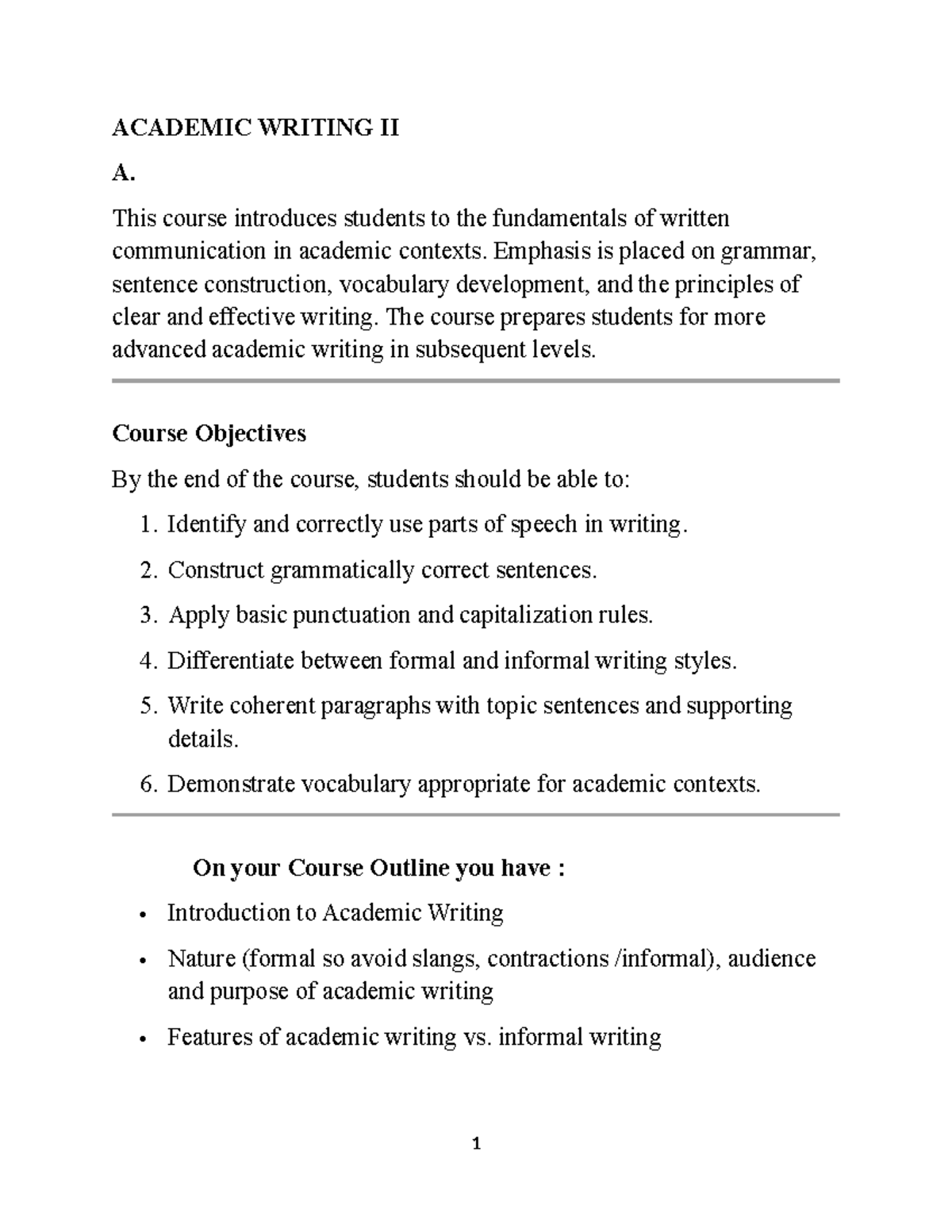 Academic Writing II: Mastering the Writing Process (211) - Studocu