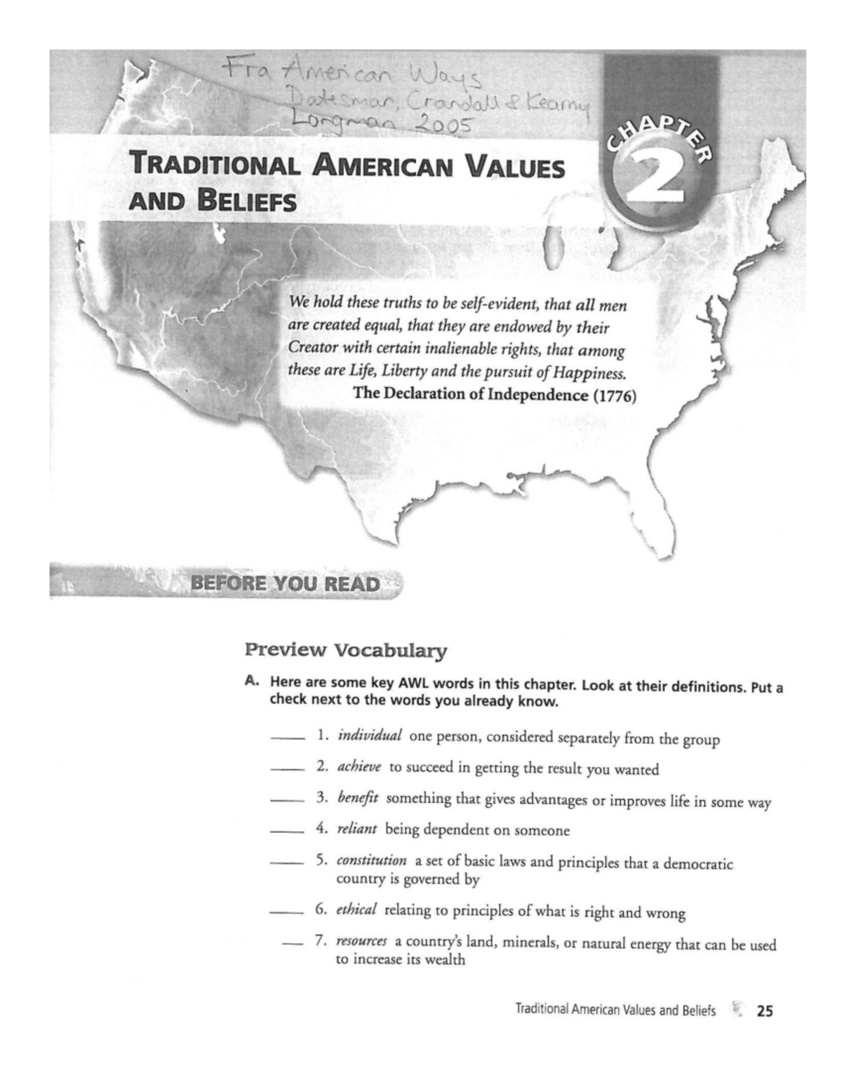 American Values and Beliefs: Discussion Questions Guide - Studocu
