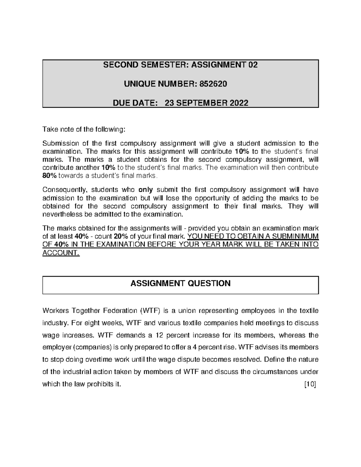 LLW2602 2022 Semester 2 Assignment 02 3b76ece4336b1f5376903 e86545 ...