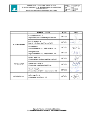 SIGO-P-003 REV06 - NORMATIVA DE CODELCO - Procedimiento: Gestión de ...