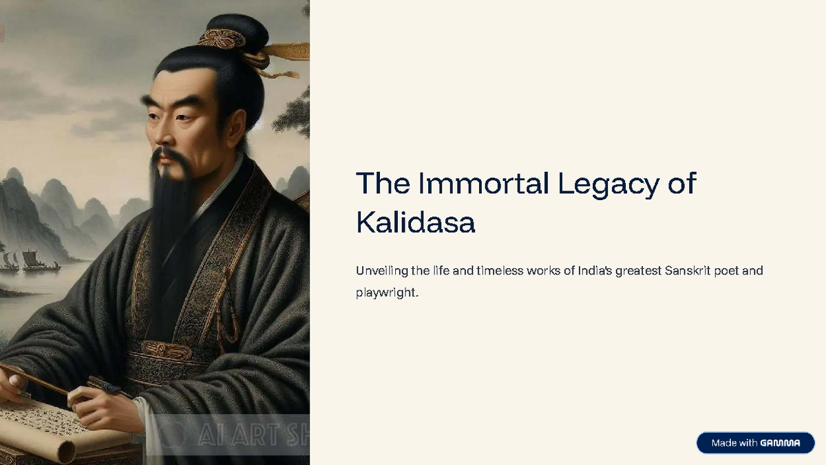 Kalidasa's Timeless Works: A Study of His Life and Poetry - Studocu