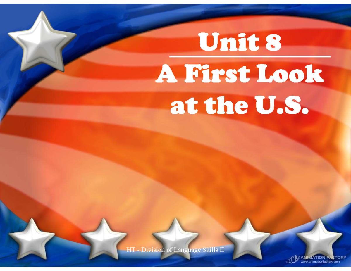 Unit 8: A First Look at the U.S.A. - National Symbols & Pledge - Studocu