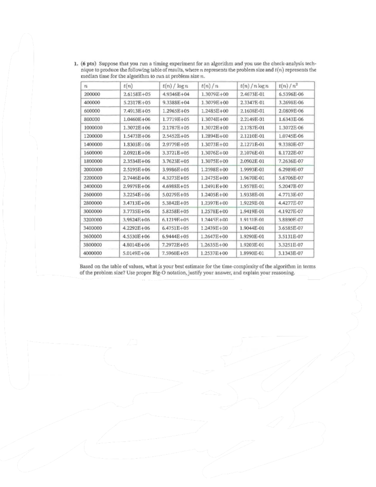 Final Exam Analysis and Complexity Estimation for Course 9414A - Studocu