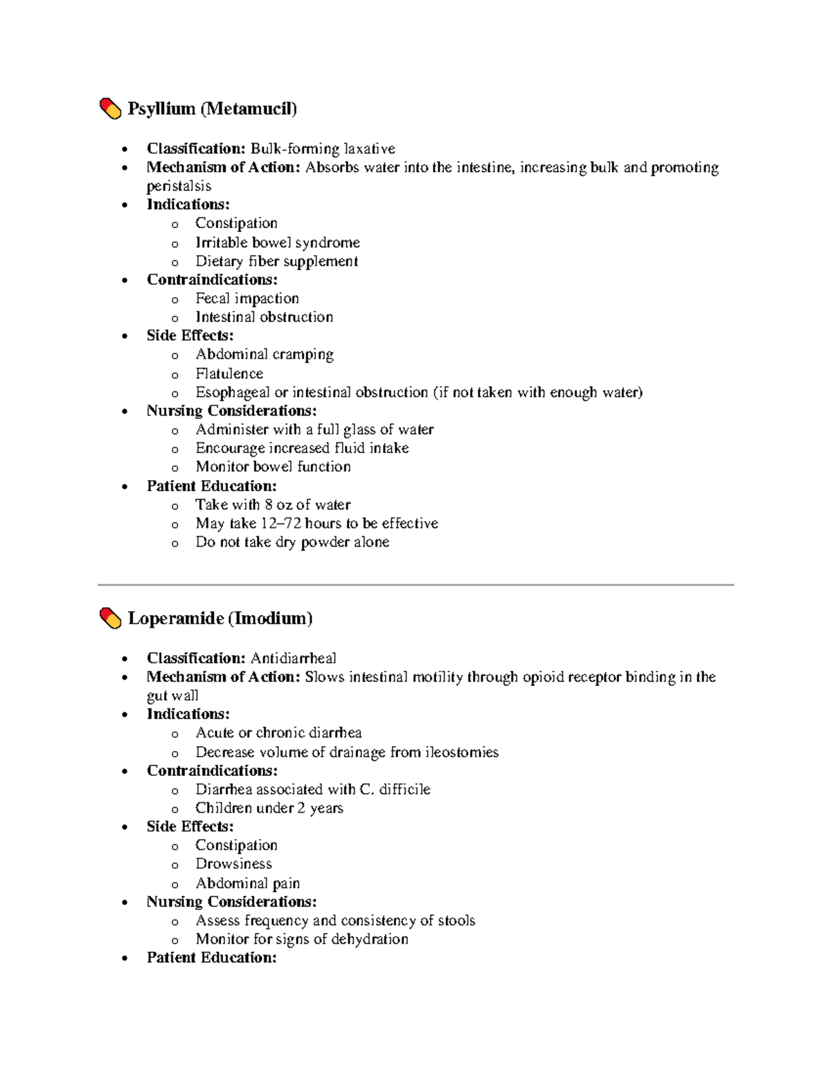Bowel Disorder Drug Templates: Laxatives & Antidiarrheals Overview ...