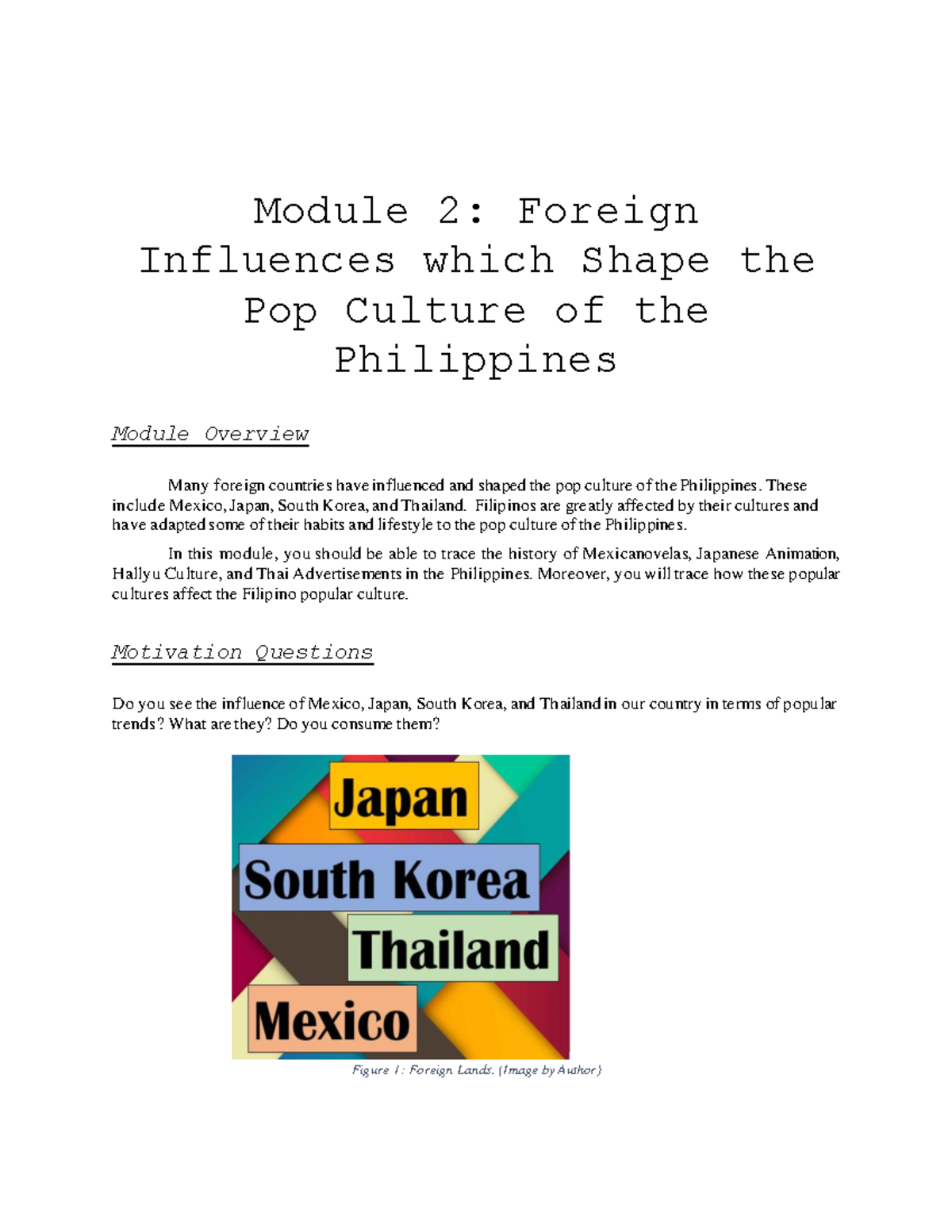 Philpopculture 3 - Module 2: Foreign Influences on Philippine Pop Culture - Studocu