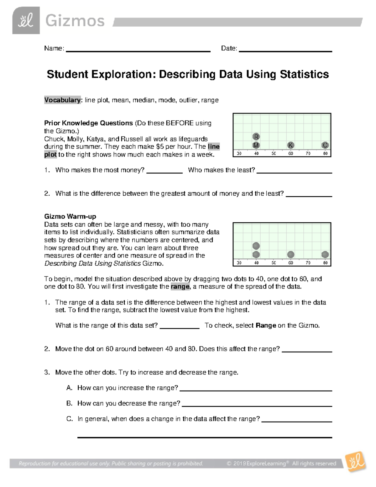 Describing Data Using Statistics: Key Concepts & Activities (MATH101 ...