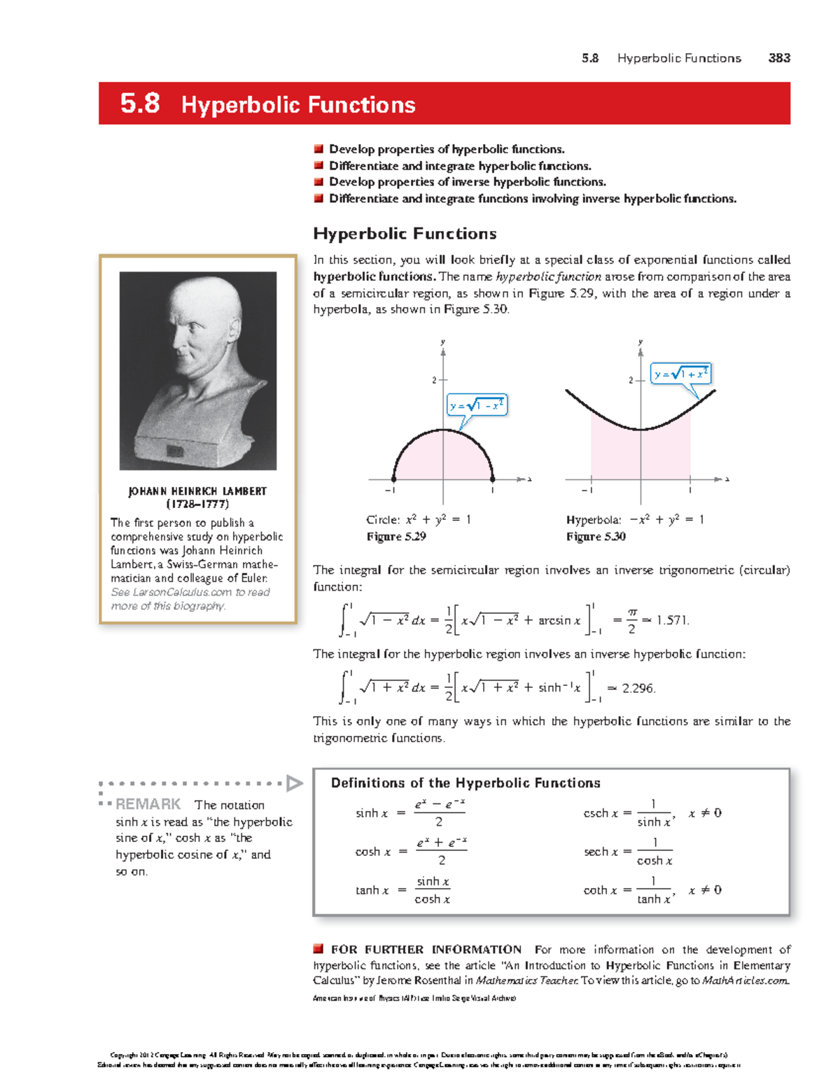 1 2 Hyperbolic Functions - Differentiate and integrate hyperbolic ...