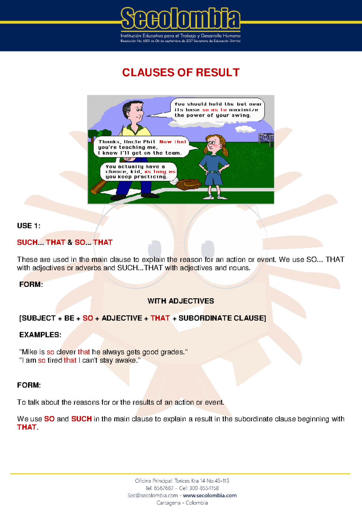 CLAUSES OF RESULT: SUCH... THAT & SO... THAT Explained - Studocu
