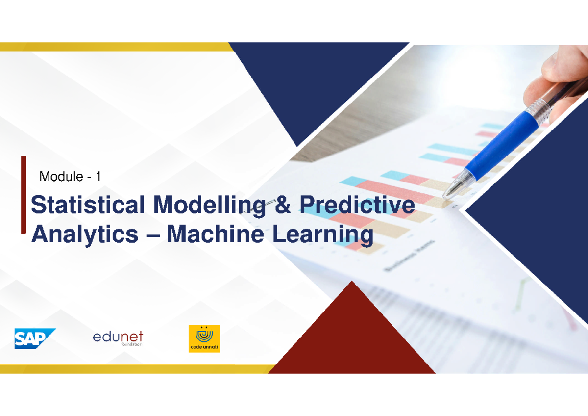 Unit1 Machine Learning Introduction CU 3 - Module - 1 Statistical ...