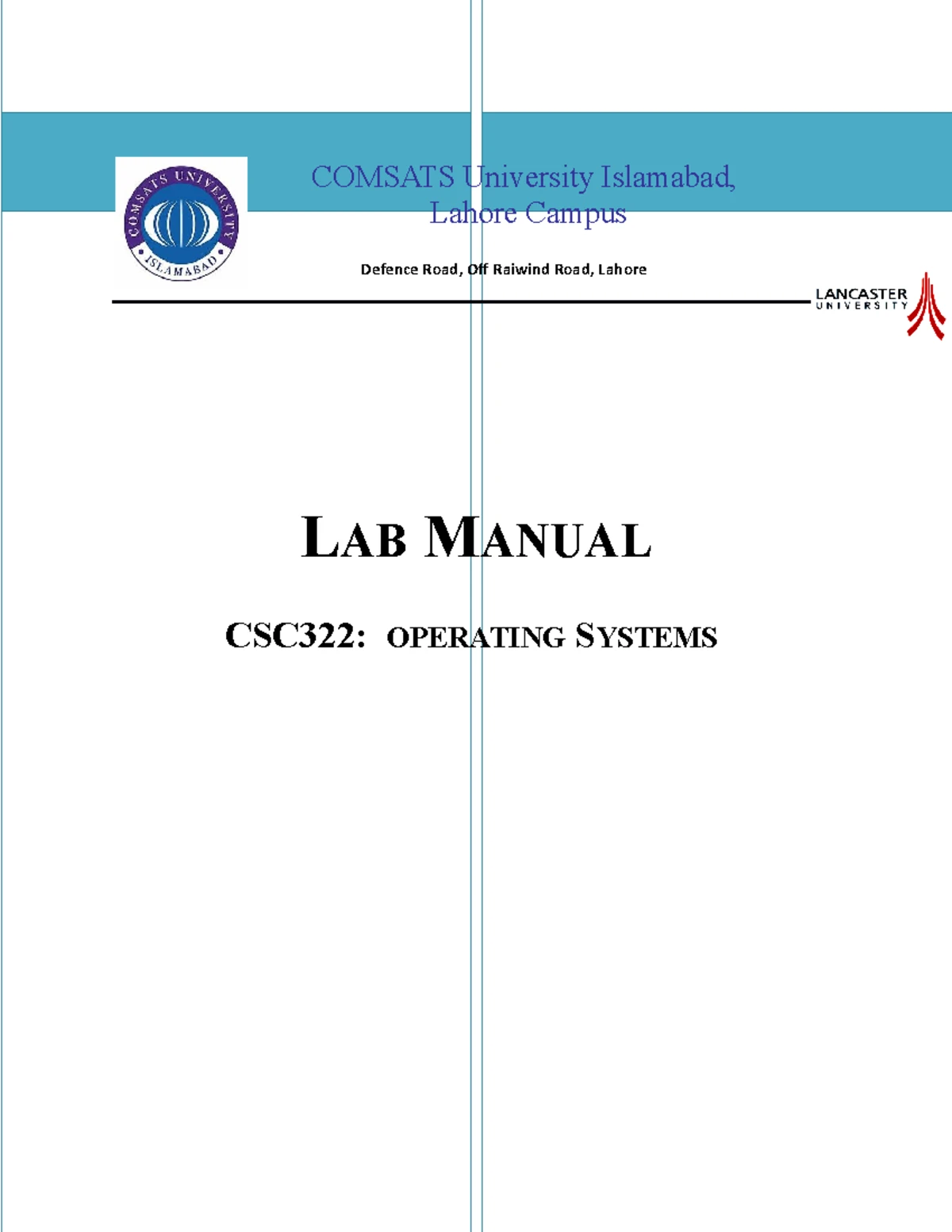 CSC 322 - Operating Systems Lab Manual: Linux Fundamentals and Commands ...