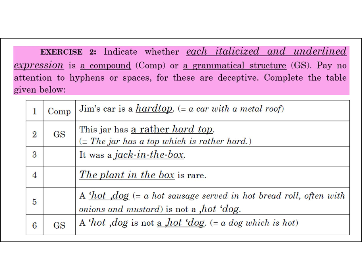 Exercise 2: Comp vs. GS Analysis - Unit 4 - Studocu