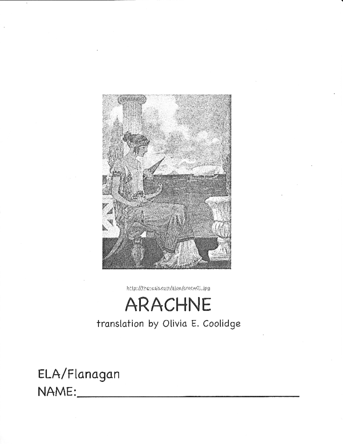 Vocabulary Word Lists & Reading Passages for ARACHNE Study (Unit 6 ...