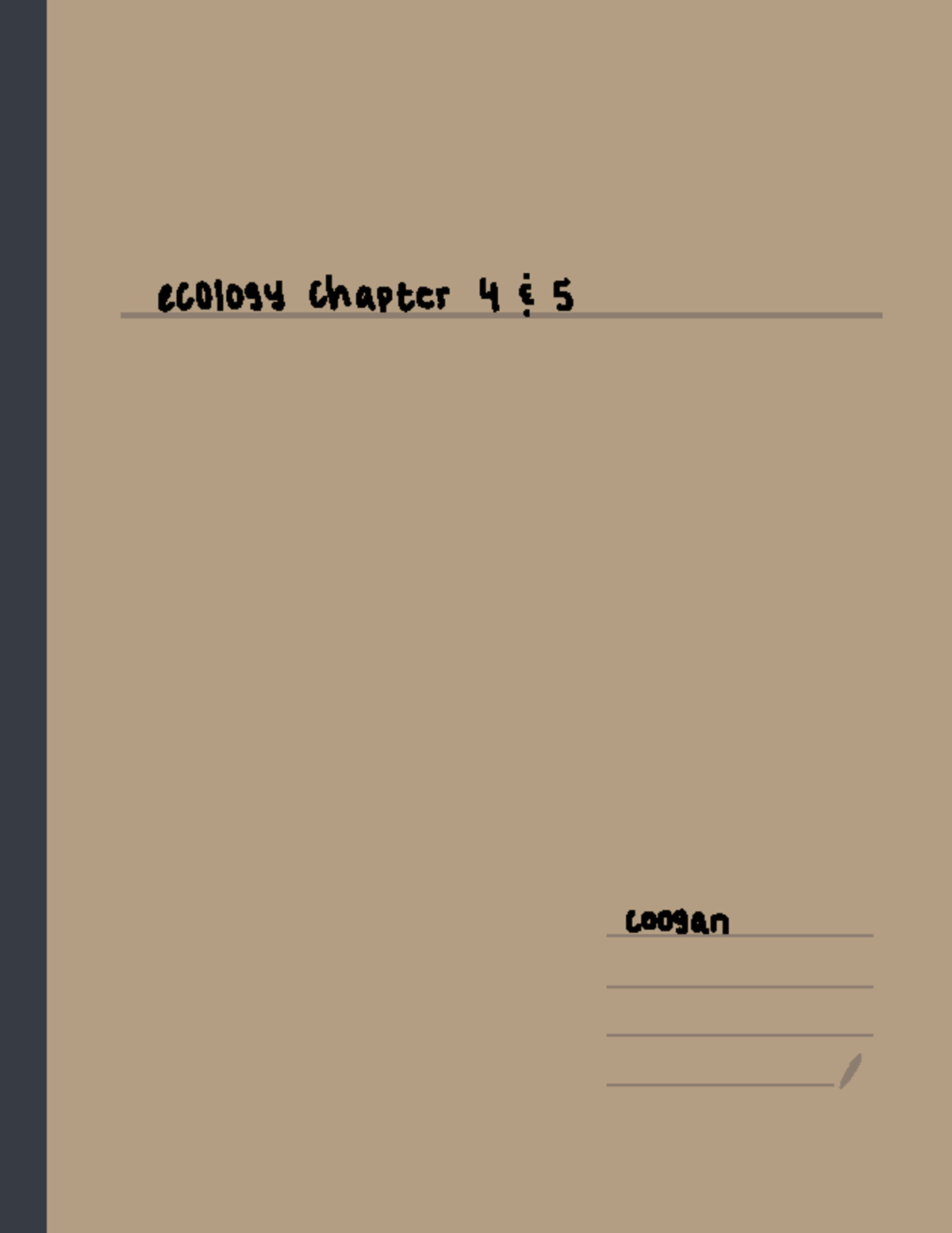 Ecology 4, 5 - lecture notes on chapters 4 and 5 - ecology chapter 4 ...