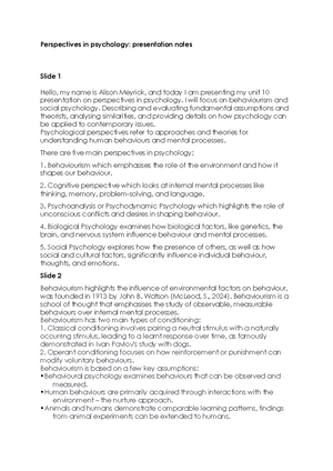 [Solved] An evaluation of the application of two perspectives ...