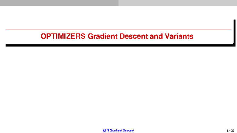 DEEP Learning Optimizers: Gradient Descent & Variants Review - Studocu