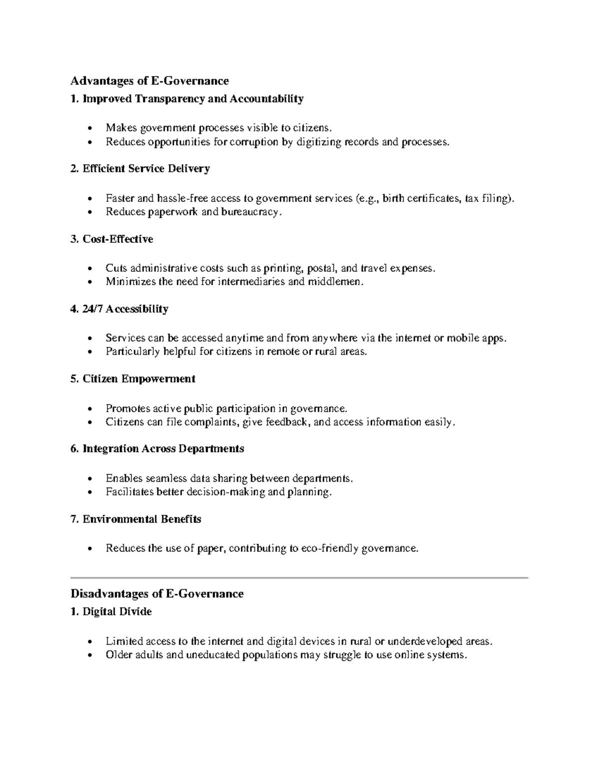 E-Governance: Advantages & Disadvantages Explored for Better Governance ...