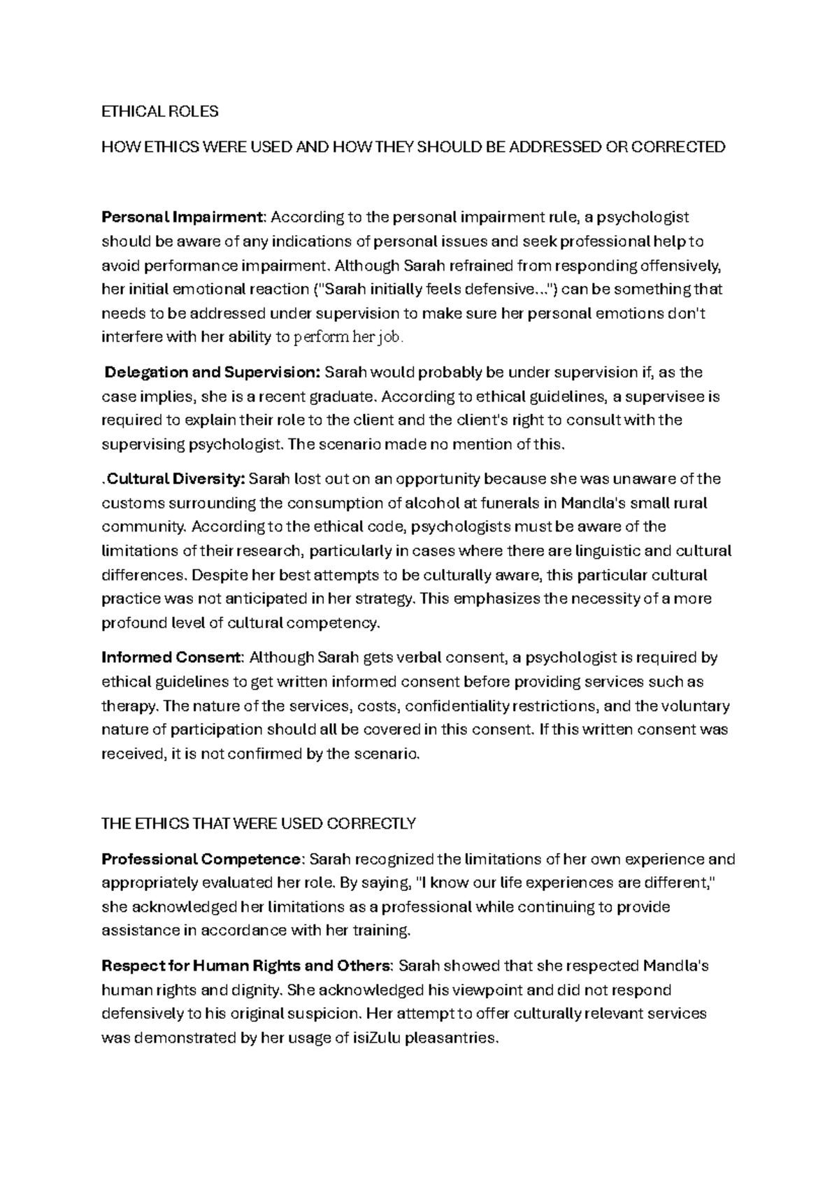 ETH 101: Ethics and Skills - Key Notes on Ethical Roles and Competence ...