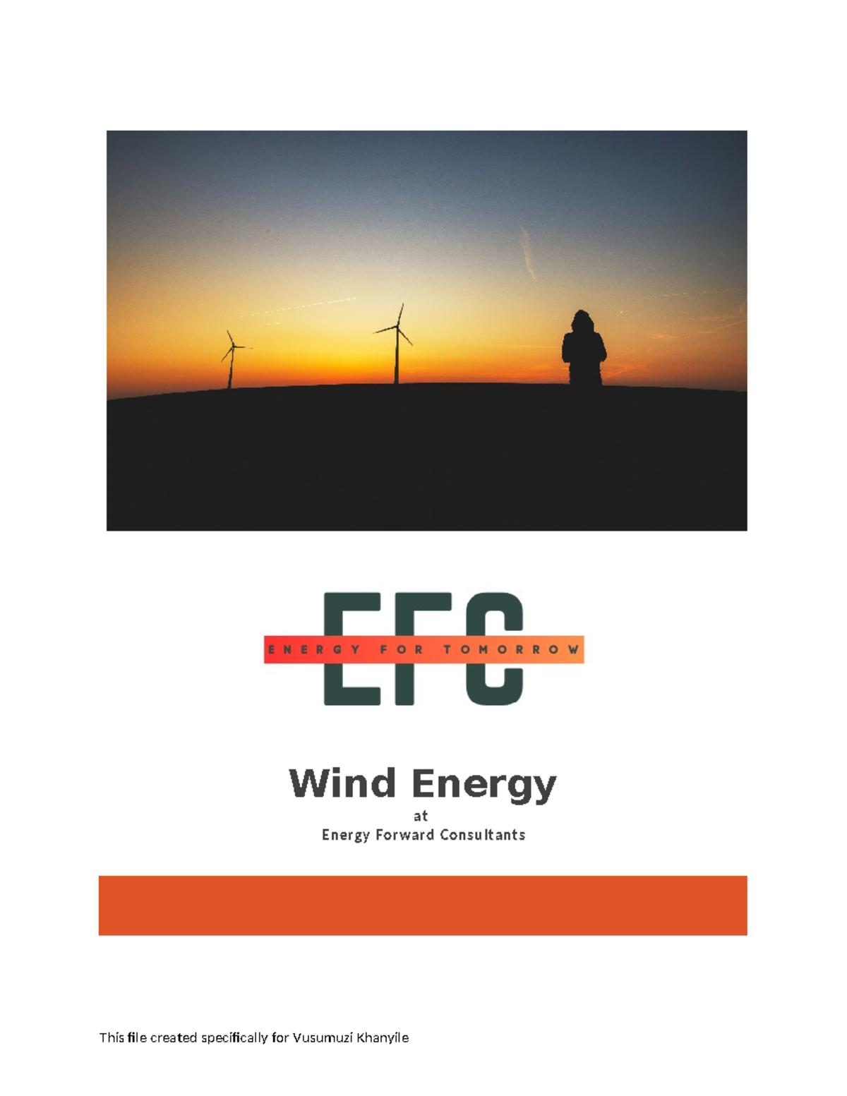 AIL WD365 2021 CS1-3c Wind Energy Projects Overview in South Africa - Studocu