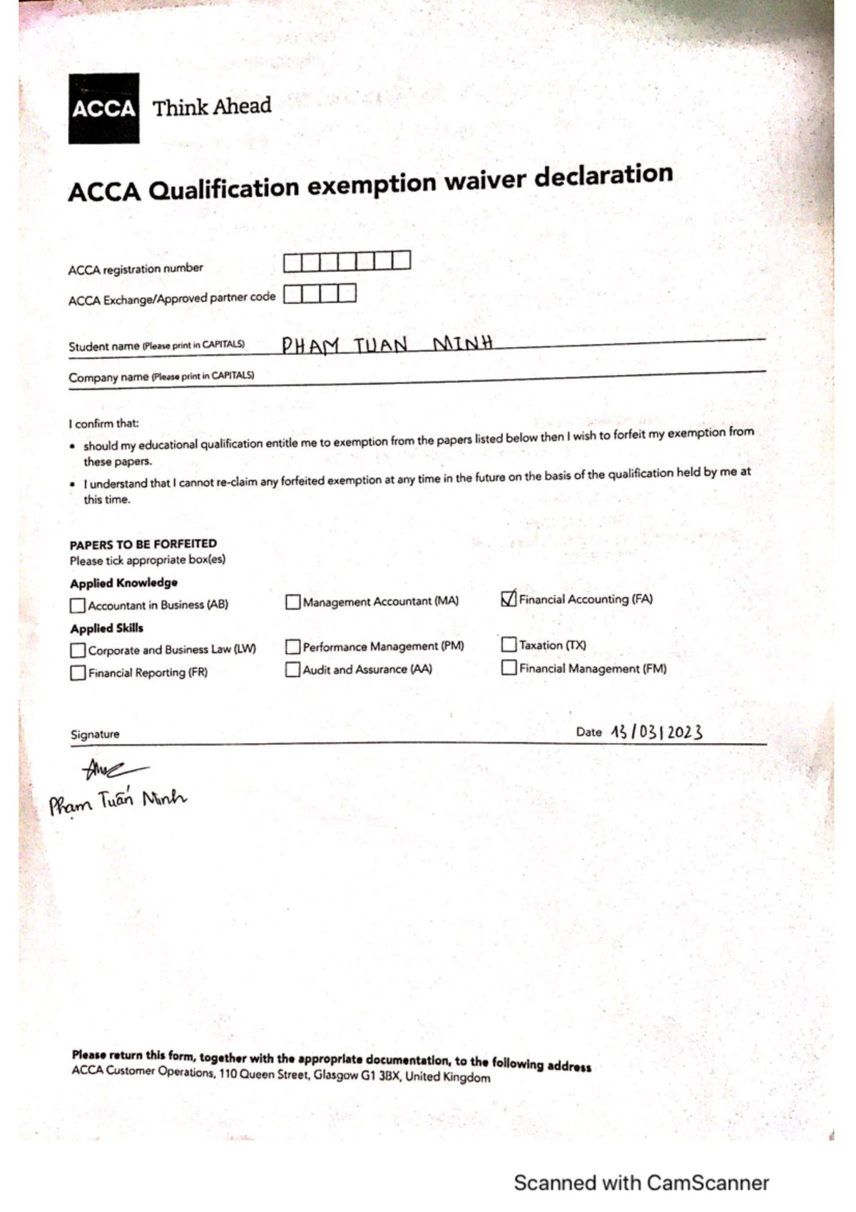 Qualification - Khong biet nua - Acca sbr book 2019 - Studocu