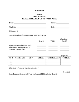 Chem 207 Exp 3 - n/a - EXPERIMENT 3 CONSTRUCTION OF CALIBRATION CURVES INTRODUCTION This ...
