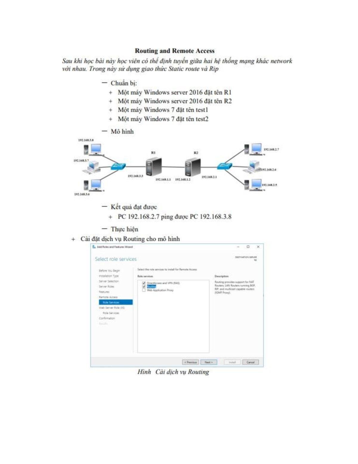 Cai Dich Vu Routing-30 - fsfsdfd - Sử dụng server để định tuyến mạng - Routing server Thì như ...
