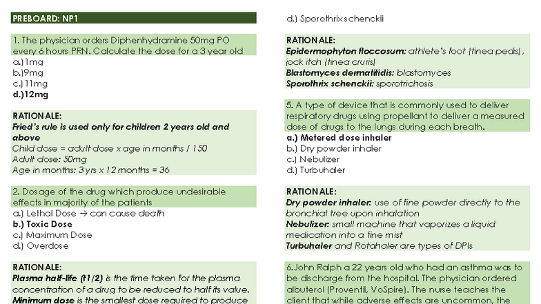 PB1-NP1-1 - Practice Questions on Pharmacology and Nursing Concepts - Studocu